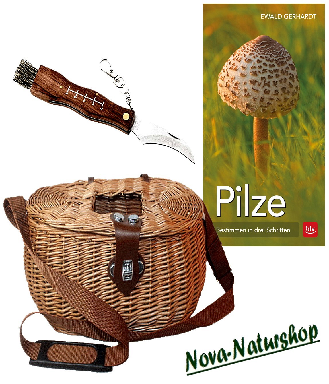 nova-naturshop.de - Pilz-Set Nova "Rotkappe", 3 teilig , Pilzkorb ...