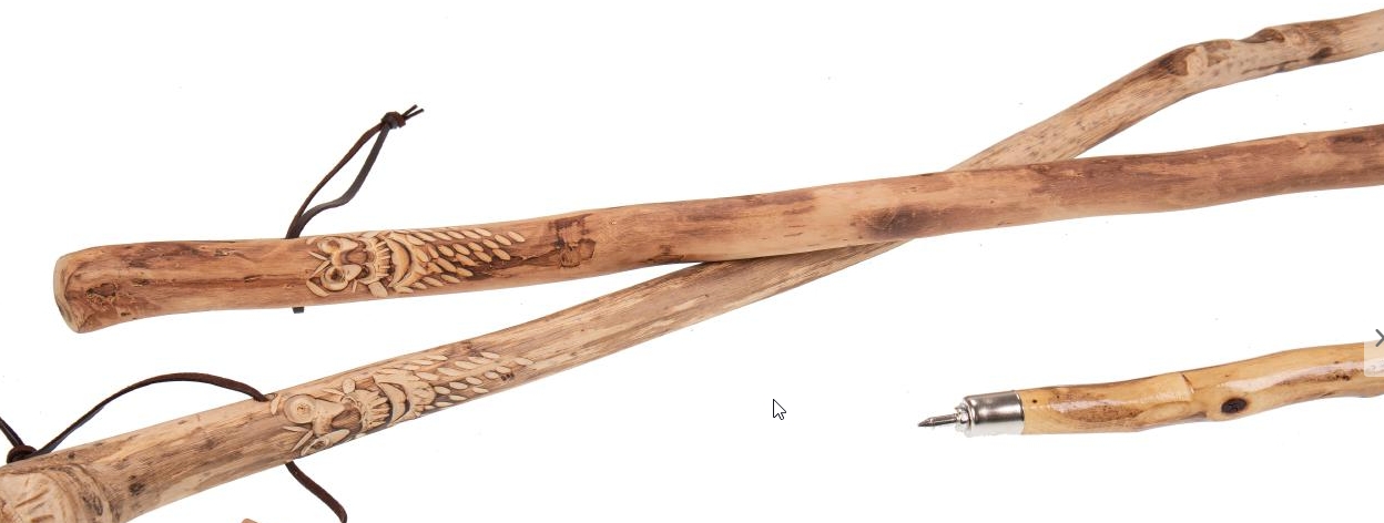 nova-naturshop.de - Wanderstock Waldgesicht, Wurzelstock mit ...